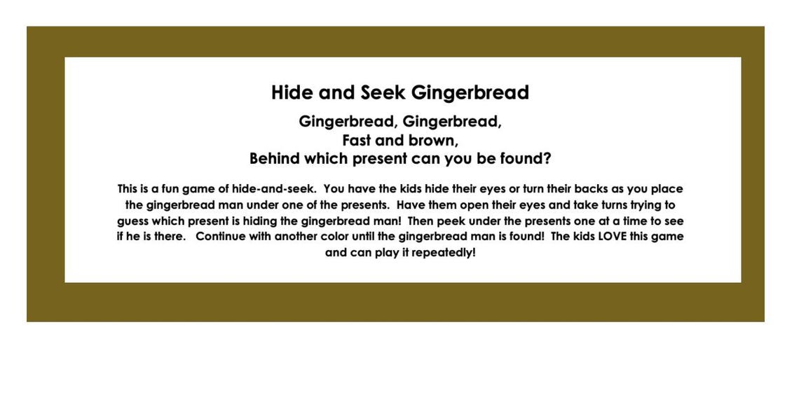 Gingerbread Man Hide and Seek Flannel Felt Story - Etsy