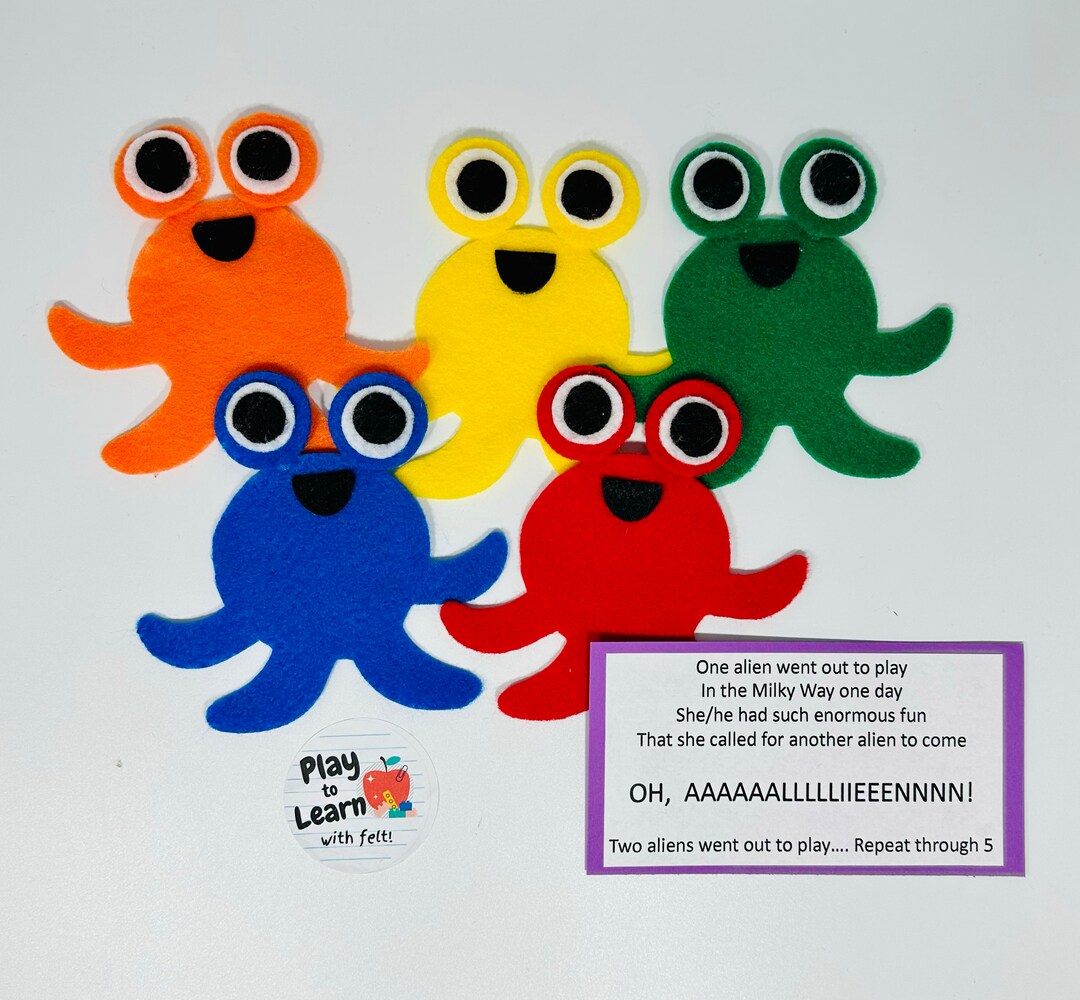 Five Little Aliens Felt Board Story - Etsy
