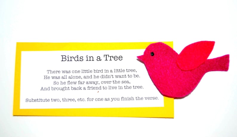 Five Little Birds Felt Board Story - Etsy