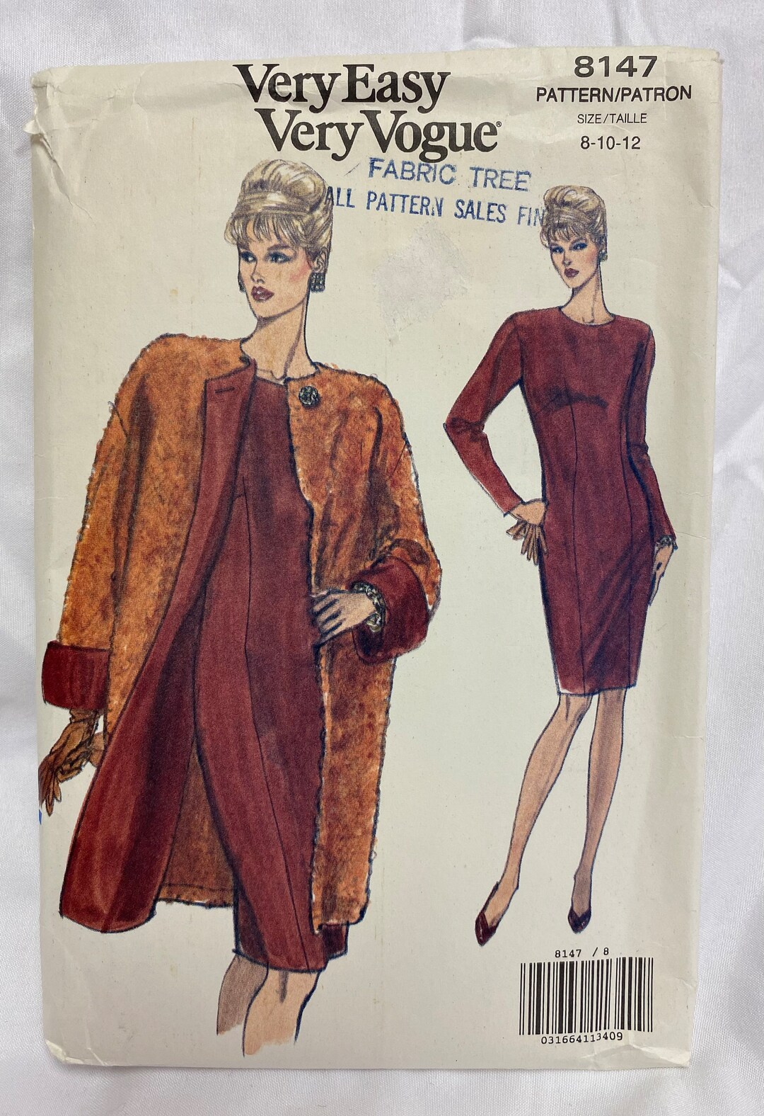 Very Easy Very Vogue 8147 Sewing Pattern Uncut Size 8-10-12 - Etsy