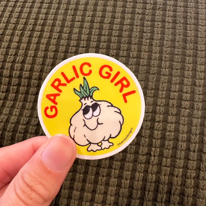 Garlic Girl Sticker - Etsy