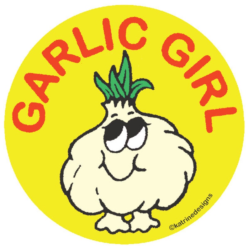 Garlic Girl Sticker - Etsy