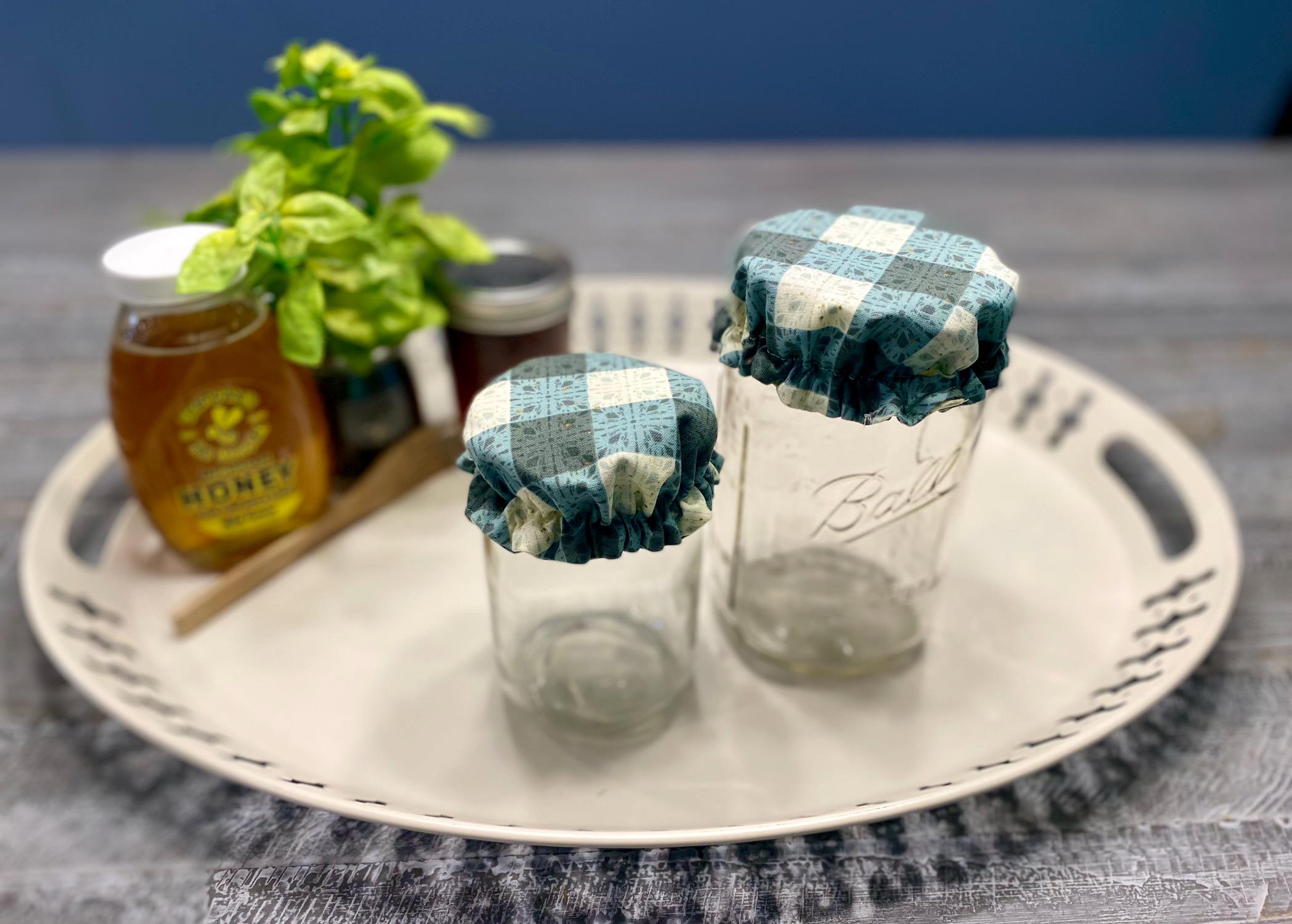 Mason Jar Cover Jar Covers Reusable Washable Cotton Fabric Food Covers ...