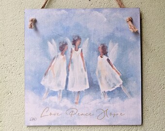 Wooden Sign Hope Love Peace - Etsy