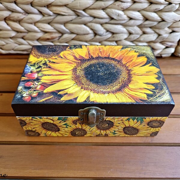 Sunflower Card Box - Etsy