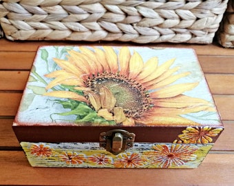 Sunflower Jewelry Box | Etsy