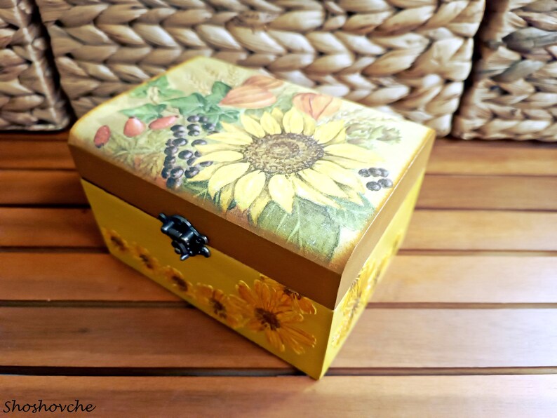 Sunflowers Jewellery Box Jewelry Trinket Box Memory Keepsake - Etsy