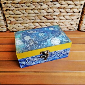 Galaxy Planets Wooden Memory Box, Аstrology Jewelry Box, Constellation ...