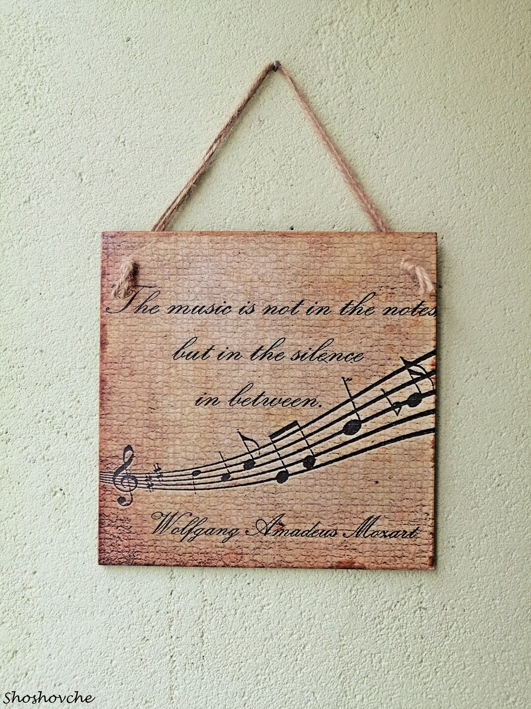 Music Lover Inspirational Quote Sign, Mozart Quote Wall Art, Music ...