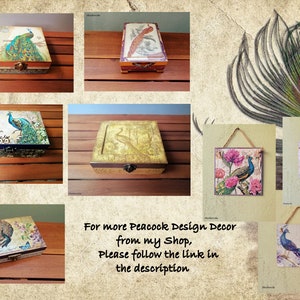 Peacock Jewelry Box, Vintage Peacock Keepsake Box, Romantic Garden ...