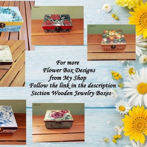 White Daisy Jewellery Box, Daisies Trinket Jewelry Box, Blue Memory ...