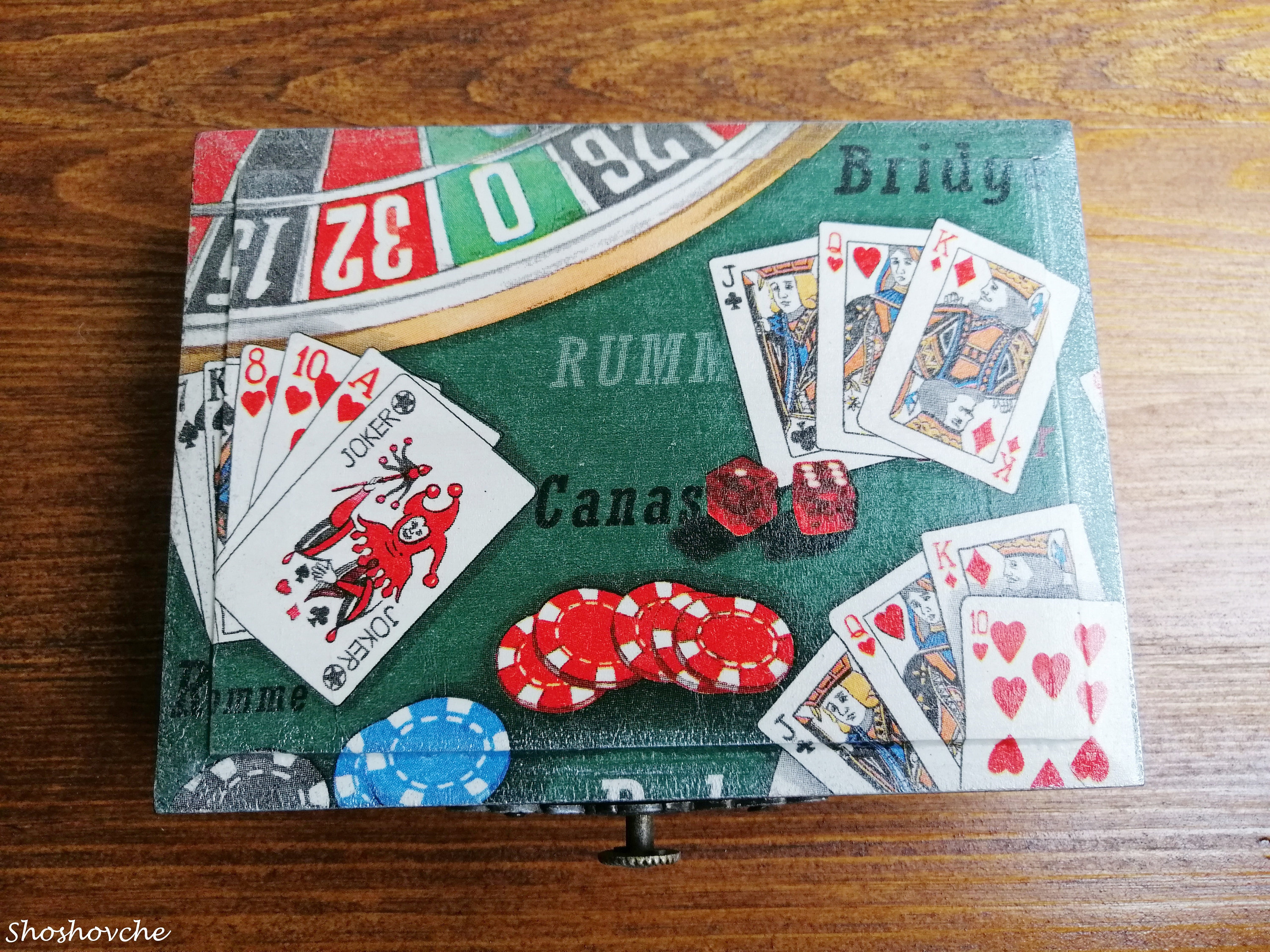 Wooden Deck box Poker layer gift Playing cards Deck of | Etsy