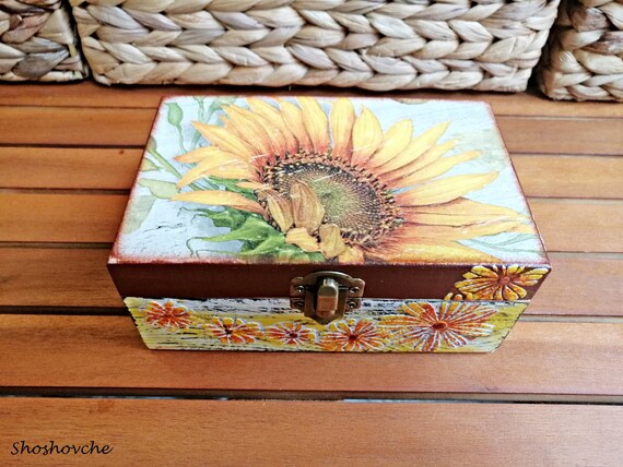 Sunflowers Jewellery Box Jewelry Trinket Box Memory Keepsake - Etsy