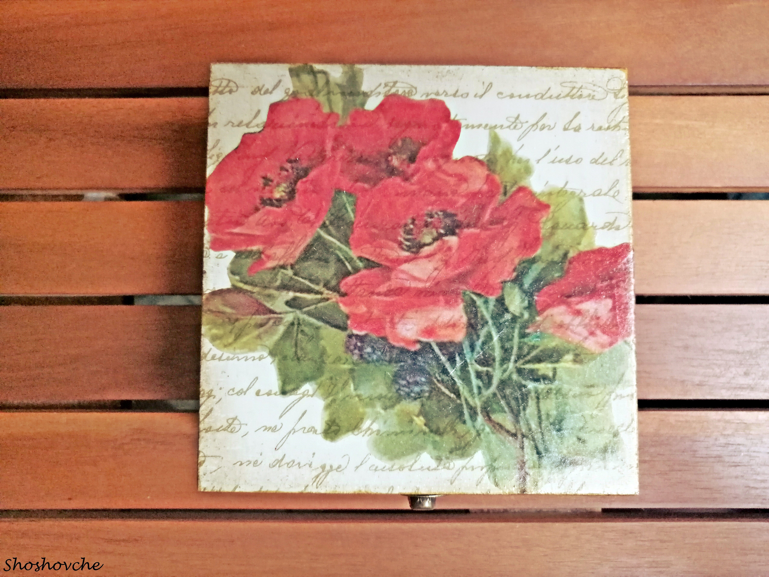 Red Poppy keepsake box Wildflowers country wooden box Poppy | Etsy