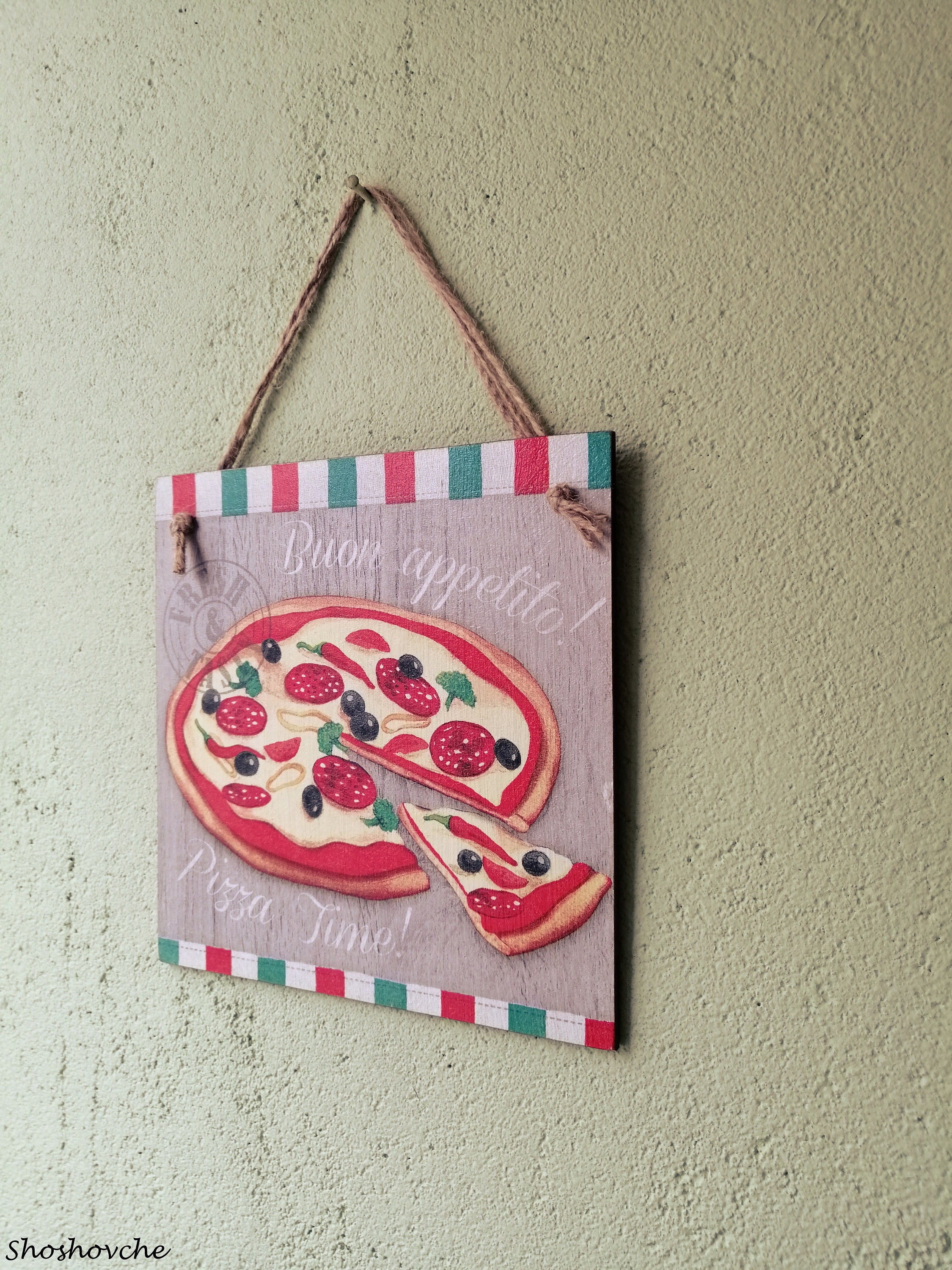 Rustic Italian Pizza Kitchen Sign Pizza Wall Art Country - Etsy UK