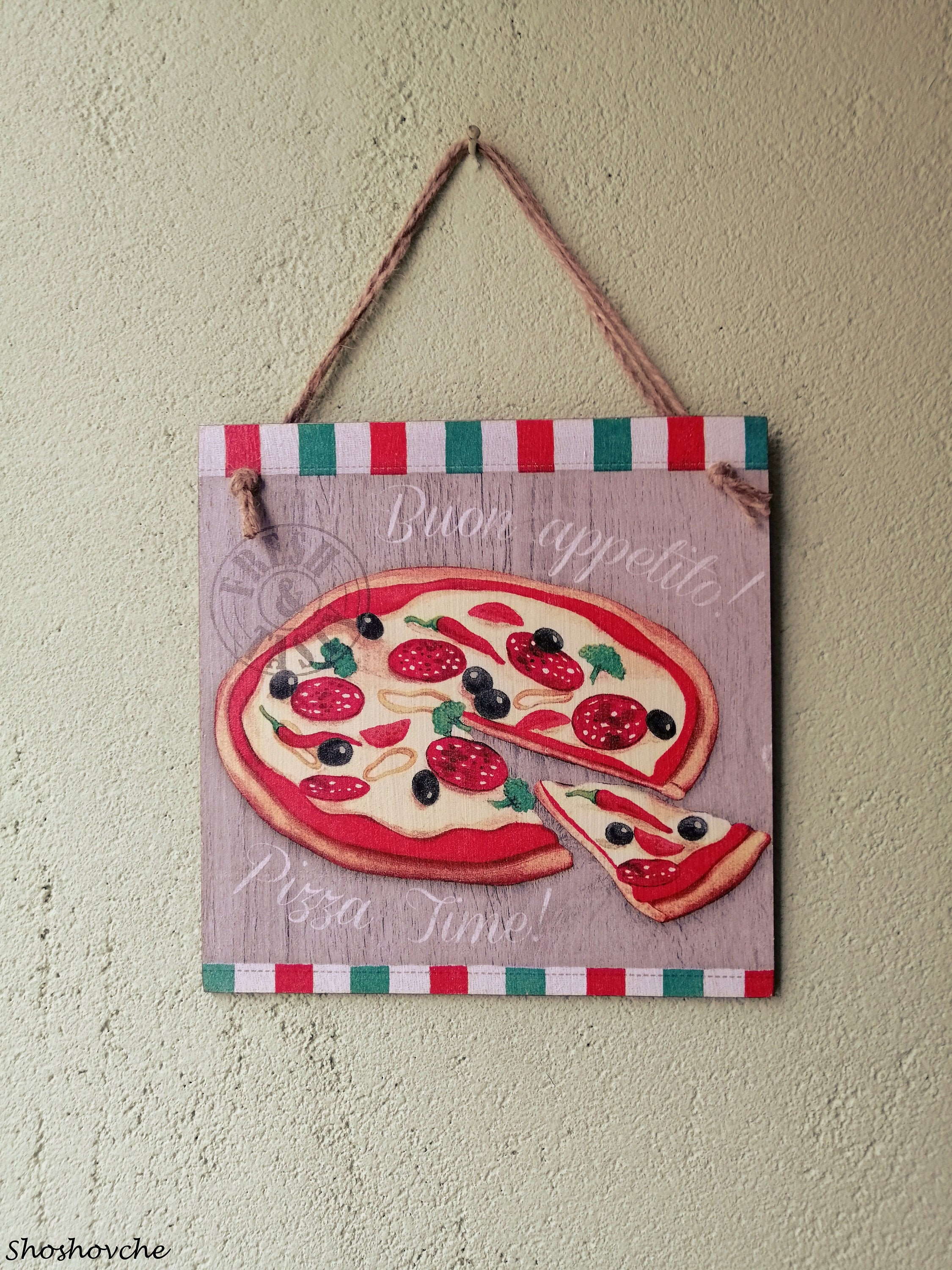 Rustic Italian Pizza Kitchen Sign Pizza Wall Art Country - Etsy UK