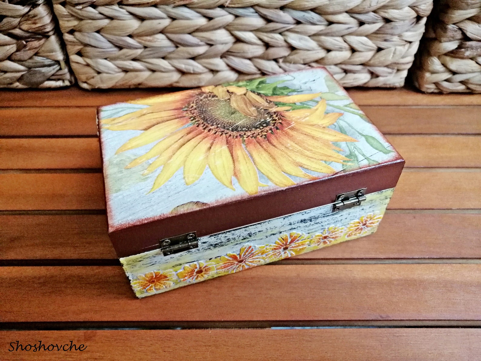 Sunflowers Jewellery Box Jewelry Trinket Box Memory Keepsake - Etsy