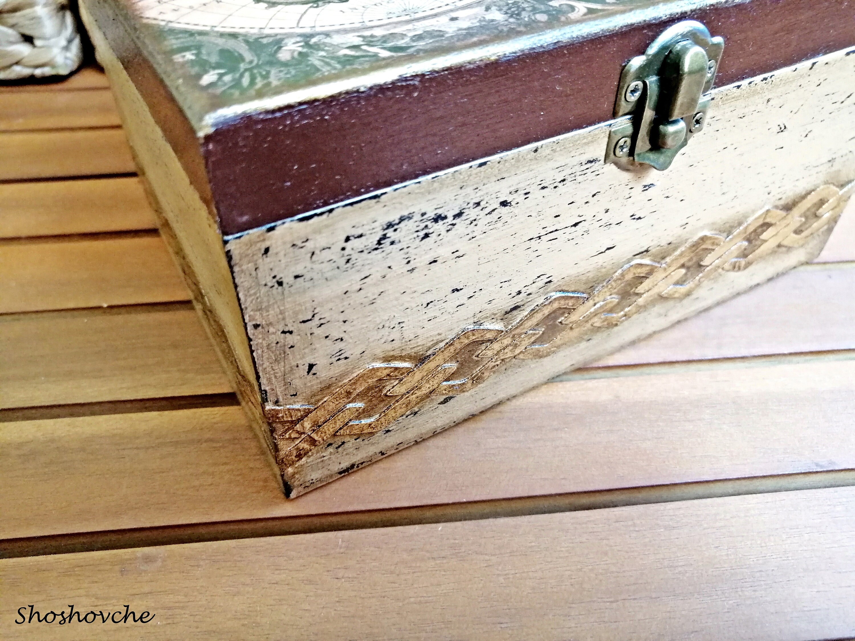 Antique World Map Keepsake Box Map of the World Wooden Big | Etsy UK