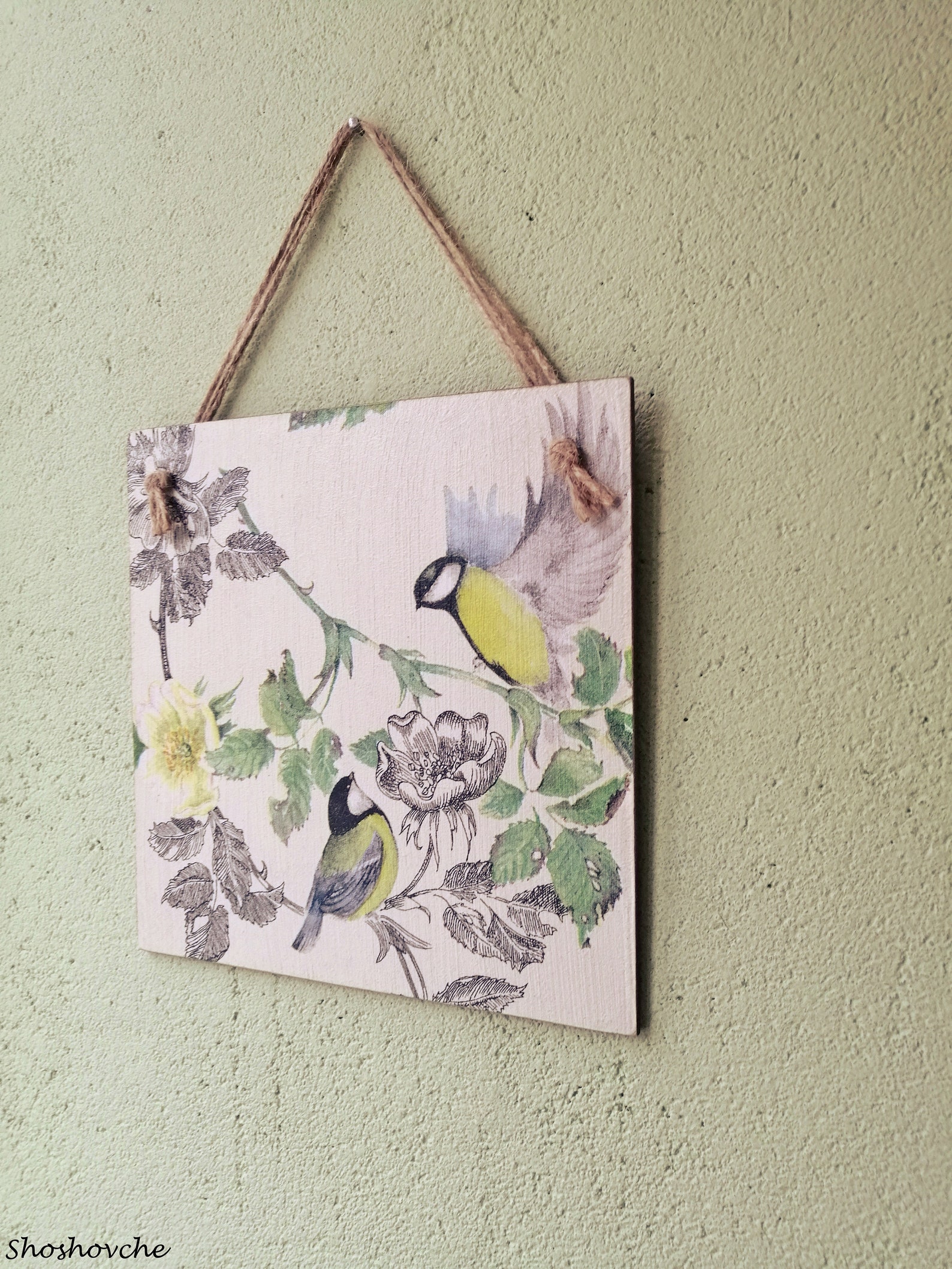 Bird wall hanging plaques Wooden kitchen birds sign Wall | Etsy