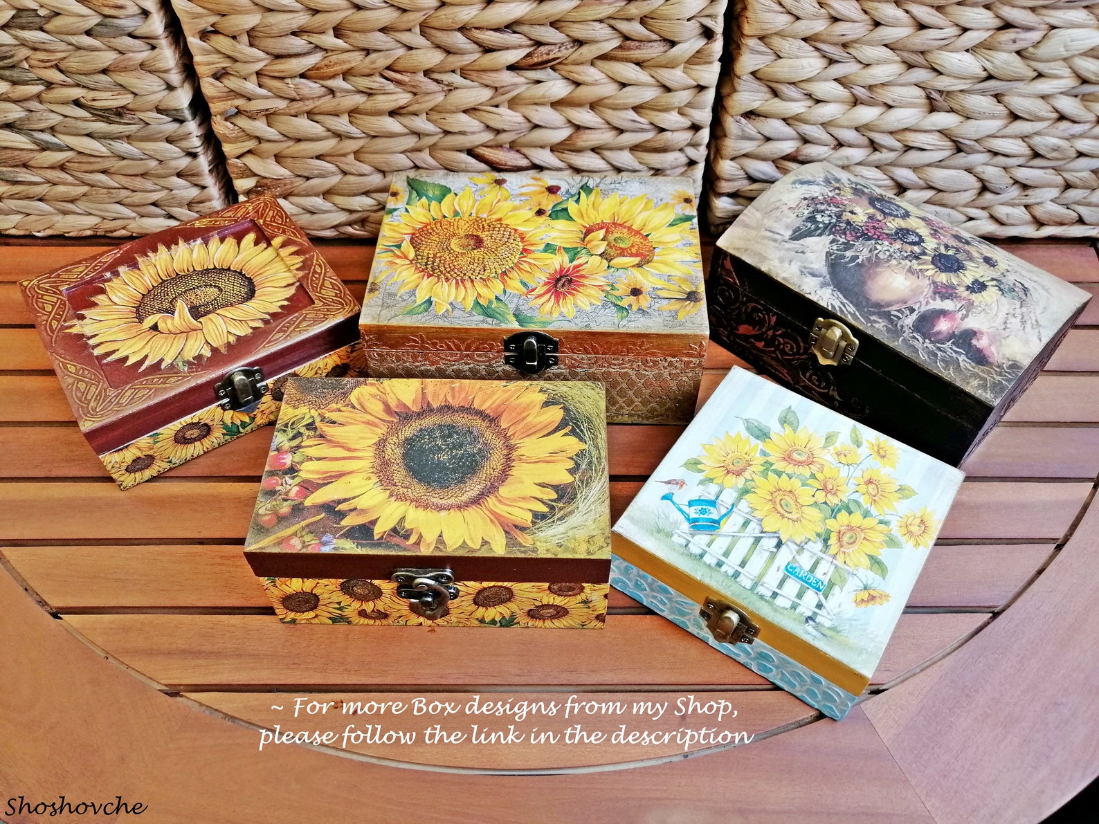 Sunflowers Jewellery Box Jewelry Trinket Box Memory Keepsake - Etsy