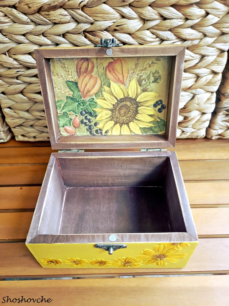 Sunflowers Jewellery Box Jewelry Trinket Box Memory Keepsake - Etsy