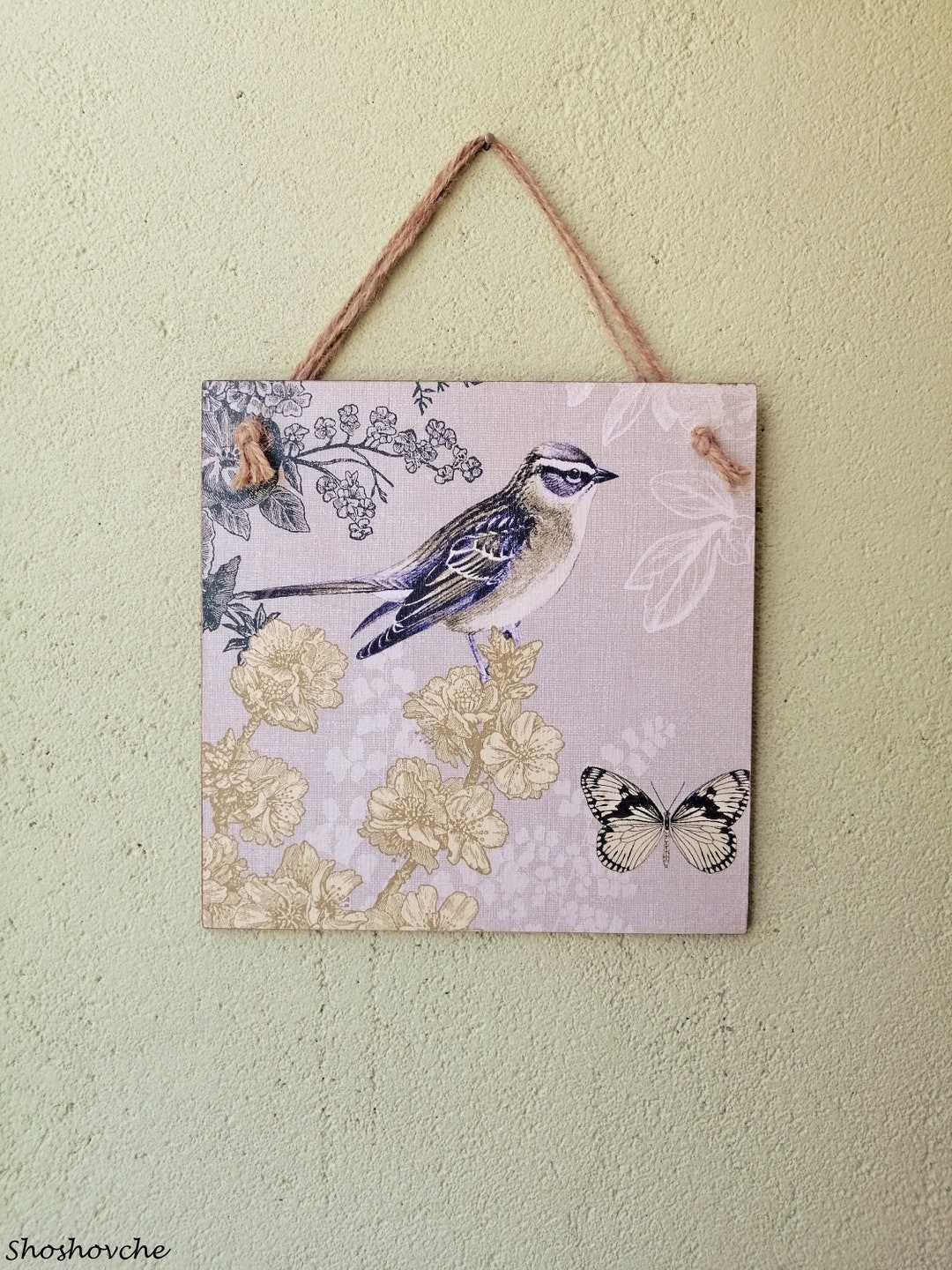 Bird Wall Hanging Sign, Wooden Bird Sign, Kitchen Plaques, Bird Lover ...