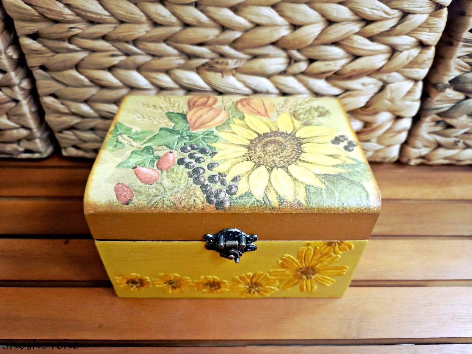 Sunflowers Jewellery Box Jewelry Trinket Box Memory Keepsake - Etsy