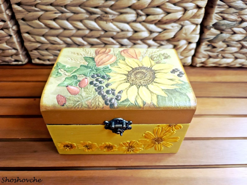 Sunflowers Jewellery Box Jewelry Trinket Box Memory Keepsake - Etsy