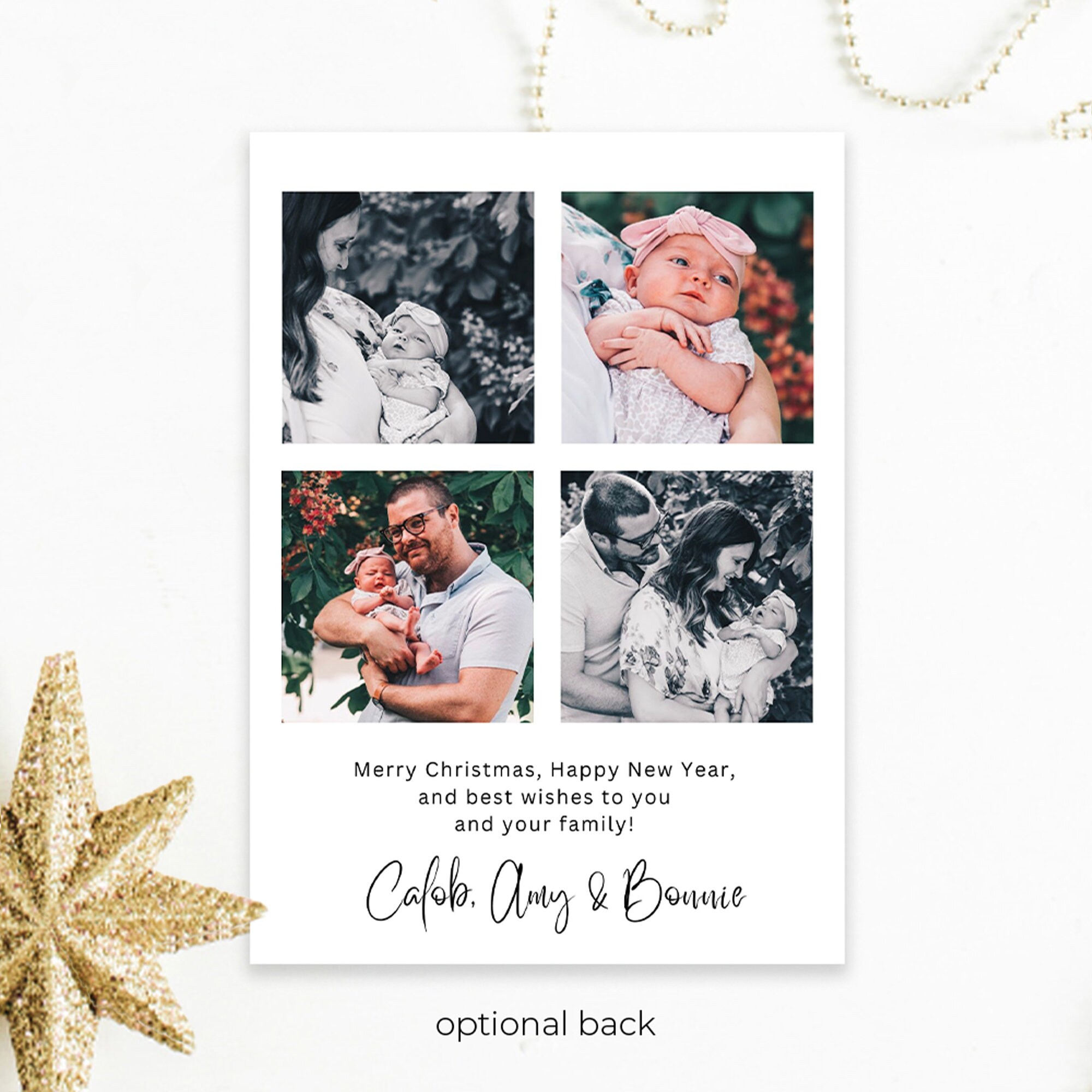 Editable Canva Christmas Card Template Modern Christmas Card - Etsy