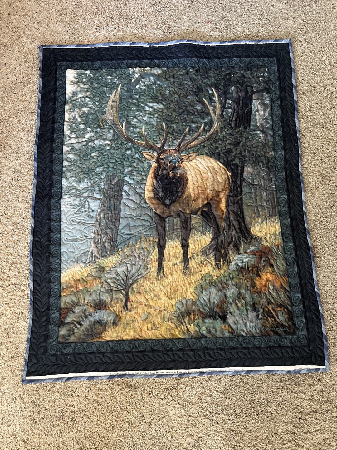 Elk Lap Quilt 45" X 35" - Etsy