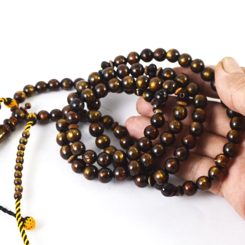 Indahcraft-Muslem Dikr Tijani Misbaha Cuentas de oración Oro Yusr Coral ...