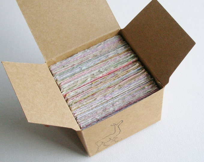 Handmade Recycled Paper Tags - 100 Gift Tags - Bulk Swing Tags - Deckle ...