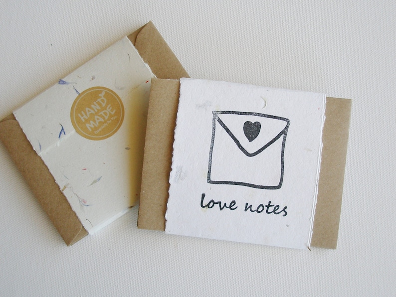 Love Notes With Envelopes Handmade Paper Love Notes Homemade - Etsy