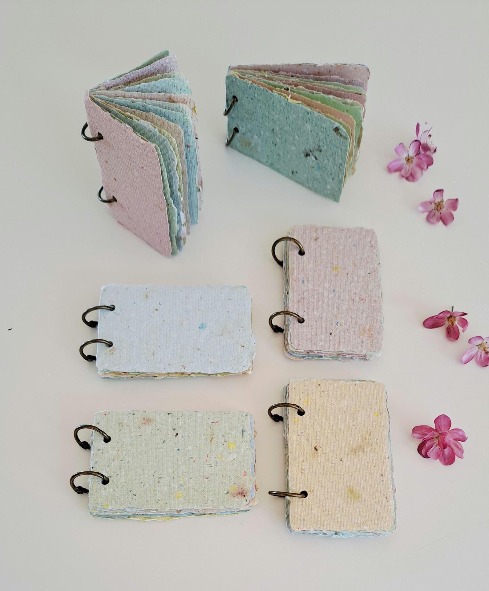 TINY Colourful Handmade Recycled Paper Note Book / Mini Journal - Etsy