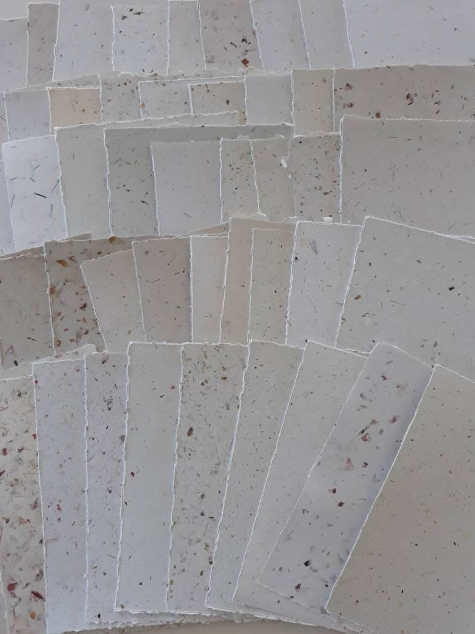 5x7" Sheets, 30 Sheets, Neutral Recycled Paper, Handmade Paper ...