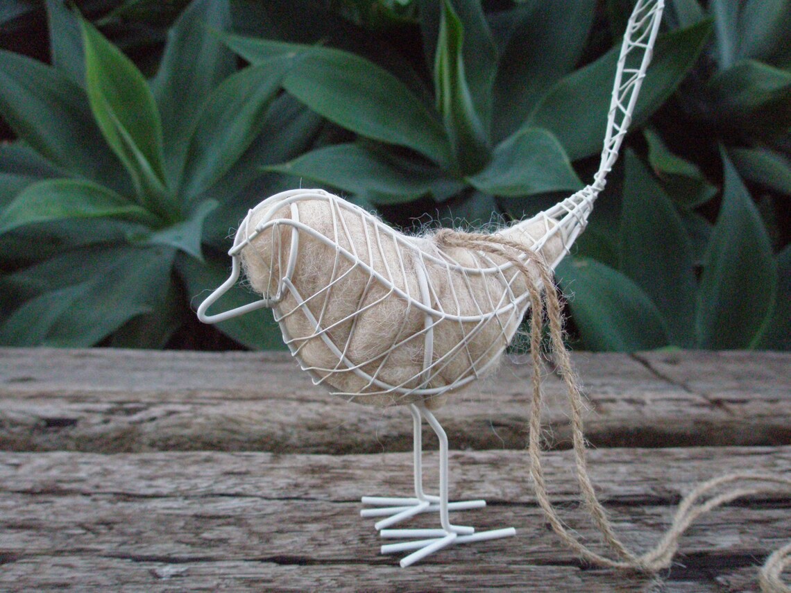 Native Bird Nester. Wire Bird With Llama Fibre Nesting Material, Love ...