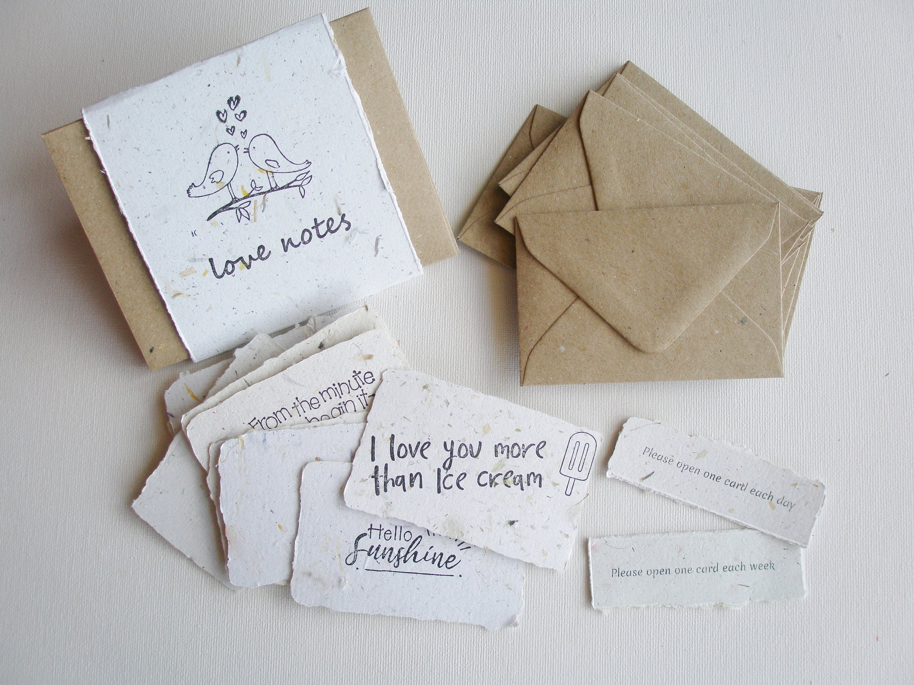 Love Notes With Envelopes Handmade Paper Love Notes Mini - Etsy Australia