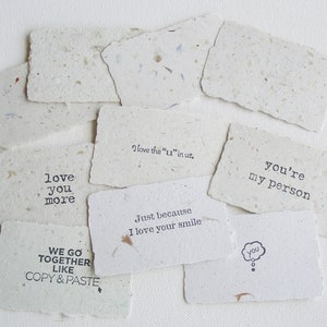 Love Note Kit With Hand Made Paper. Mini Notes With Envelopes. Homemade ...