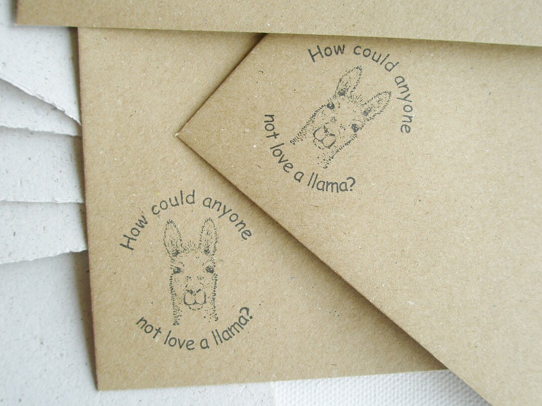 Llama Letter Set 6x4inch With Handmade Recycled Llama Poo Paper ...