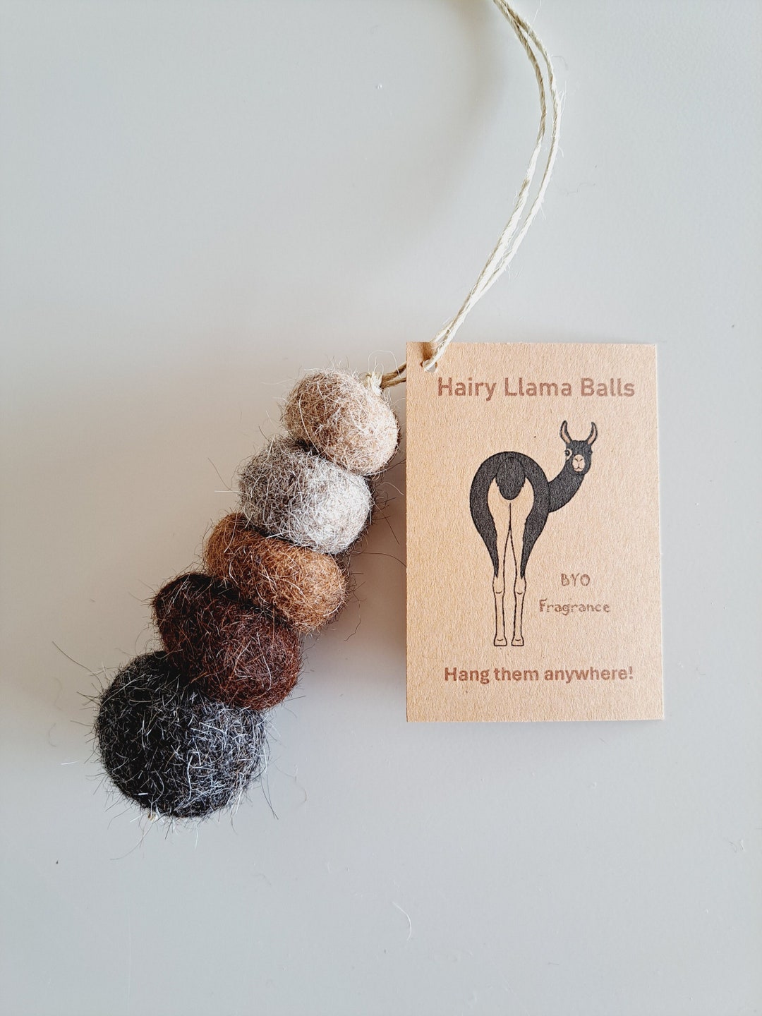 Hairy Llama Balls. Felt Dangle for Your Car or Home. Hang It Anywhere ...