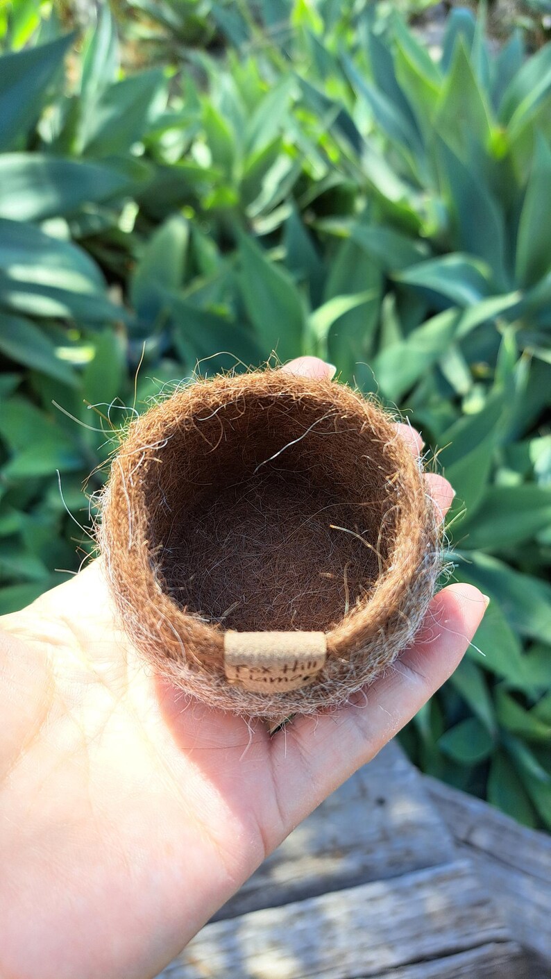 Soft Little Llama Fibre Pod, Fuzzy Bowl for Rustic Farmhouse Decor - Etsy