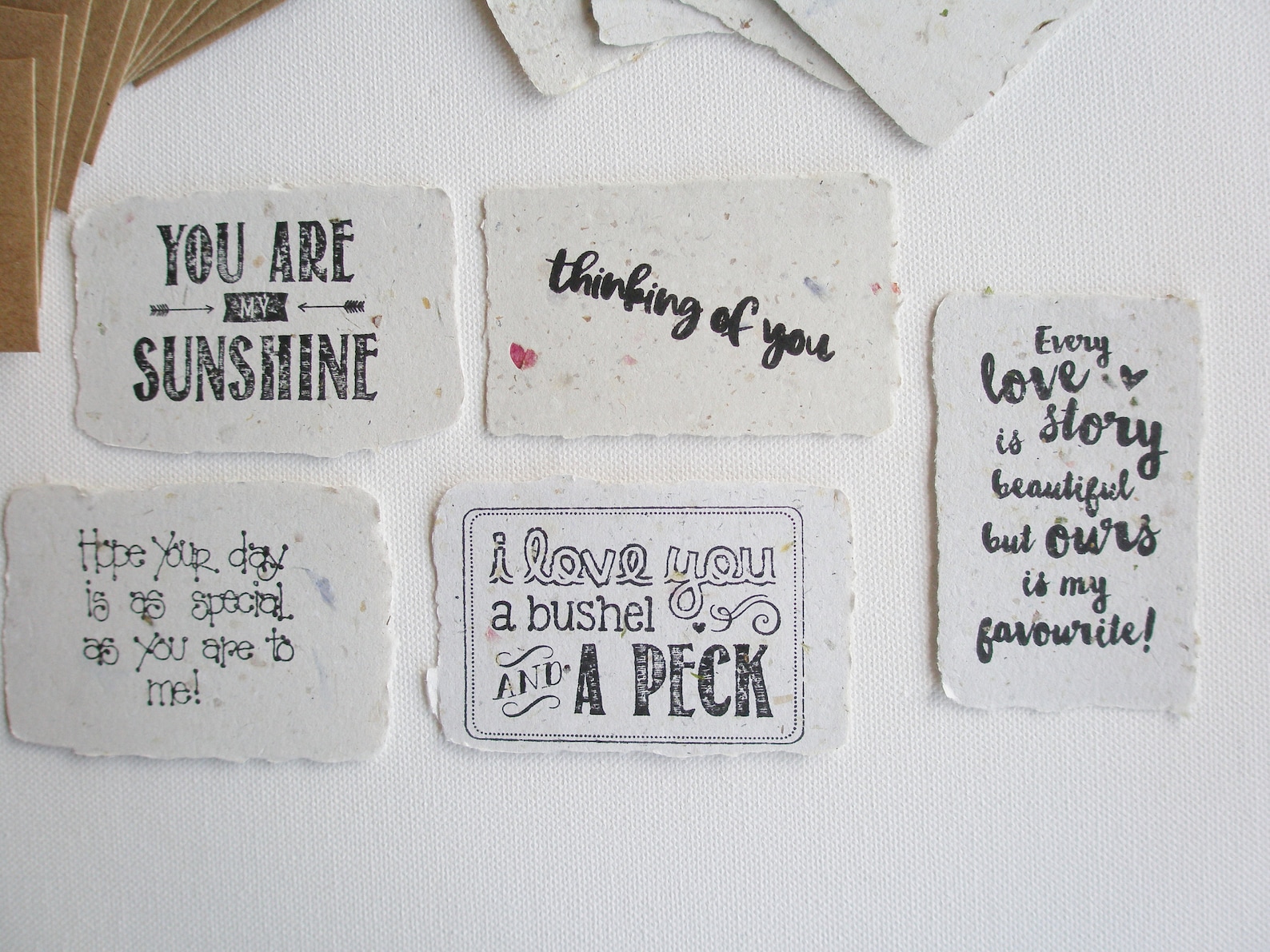 Love Notes with Envelopes Handmade Paper Love Notes Homemade | Etsy