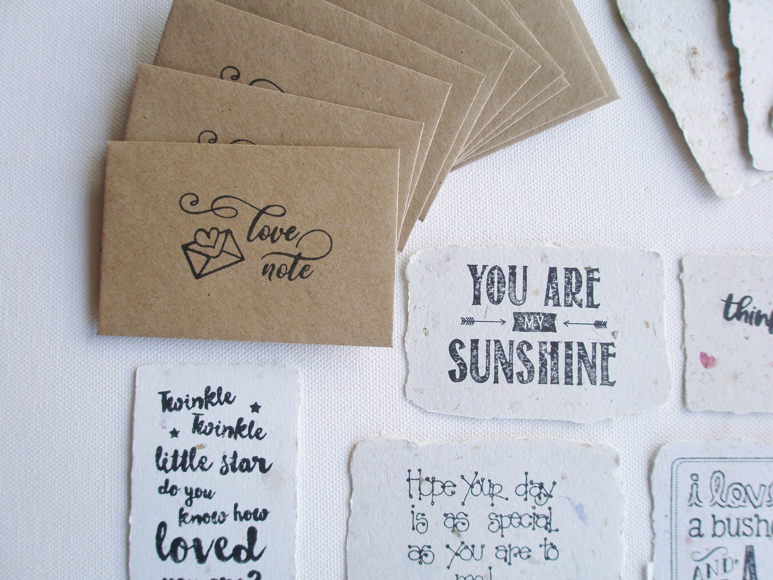 Love Notes with Envelopes Handmade Paper Love Notes Homemade | Etsy