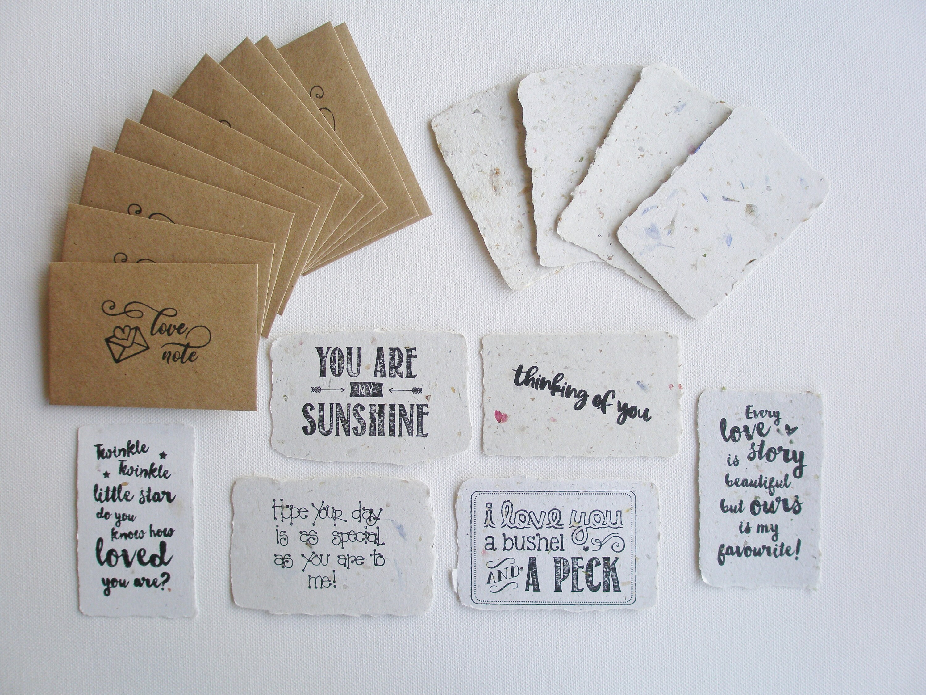 Love Notes With Envelopes. Handmade Paper Love Notes. Homemade Messages ...