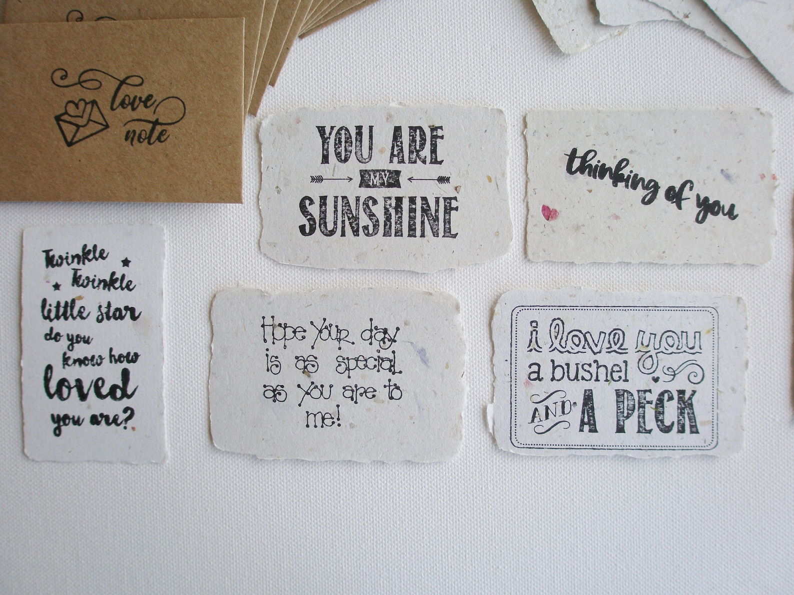 Love Notes With Envelopes. Handmade Paper Love Notes. Homemade Messages ...