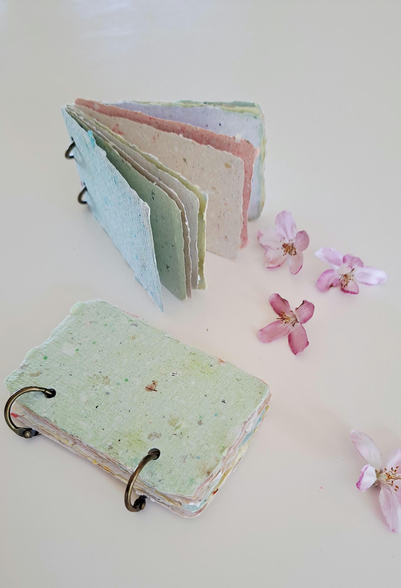 TINY Colourful Handmade Recycled Paper Note Book / Mini Journal - Etsy