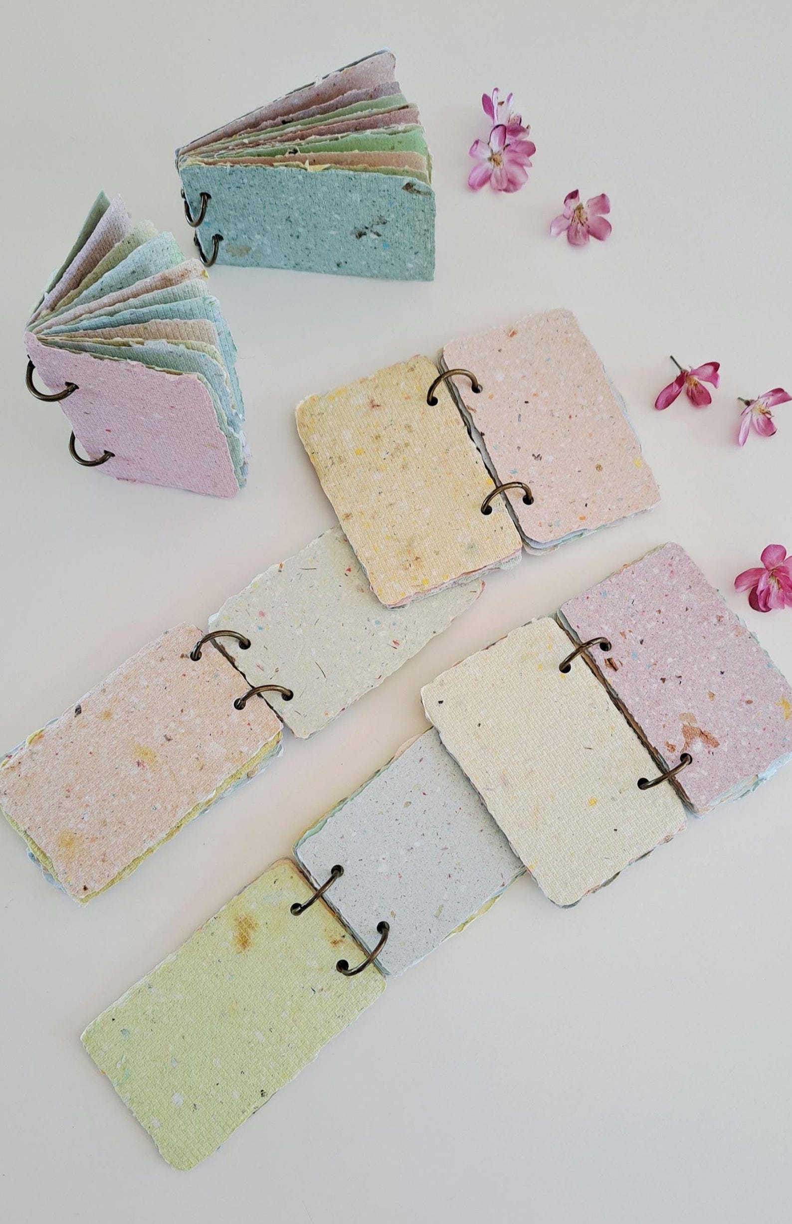 TINY Colourful Handmade Recycled Paper Note Book / Mini Journal - Etsy
