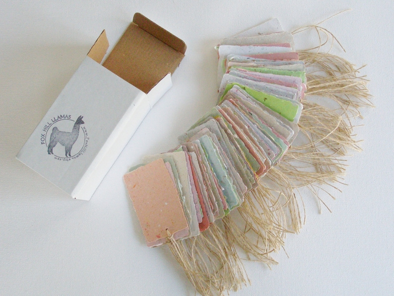 Handmade Recycled Paper Tags 100 Gift Tags Bulk Swing Tags | Etsy