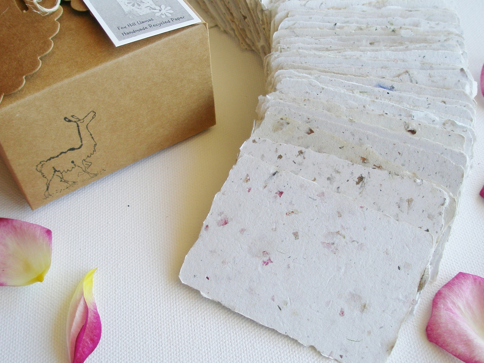 SAMPLE of 20 Handmade 2x3 Cards. Neutral Blank Recycled Paper. Calling ...