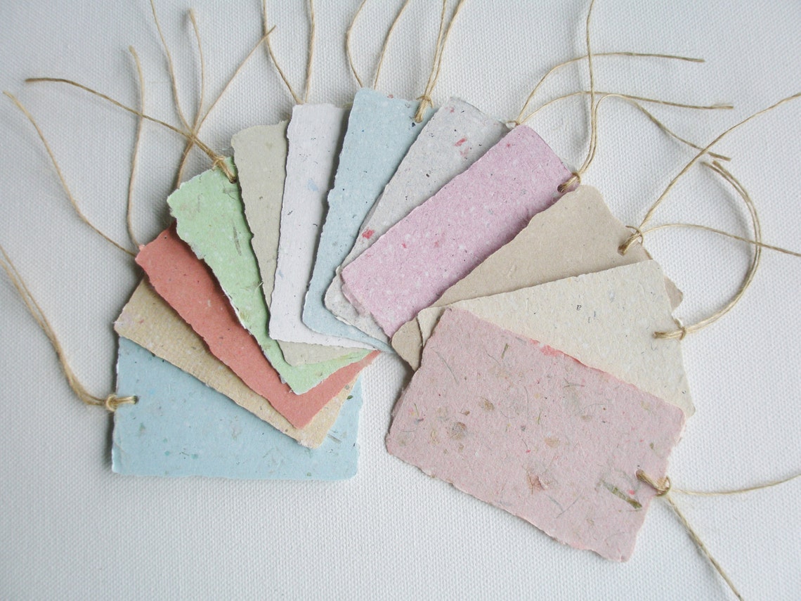 Handmade Recycled Paper Tags 100 Gift Tags Bulk Swing Tags - Etsy Singapore
